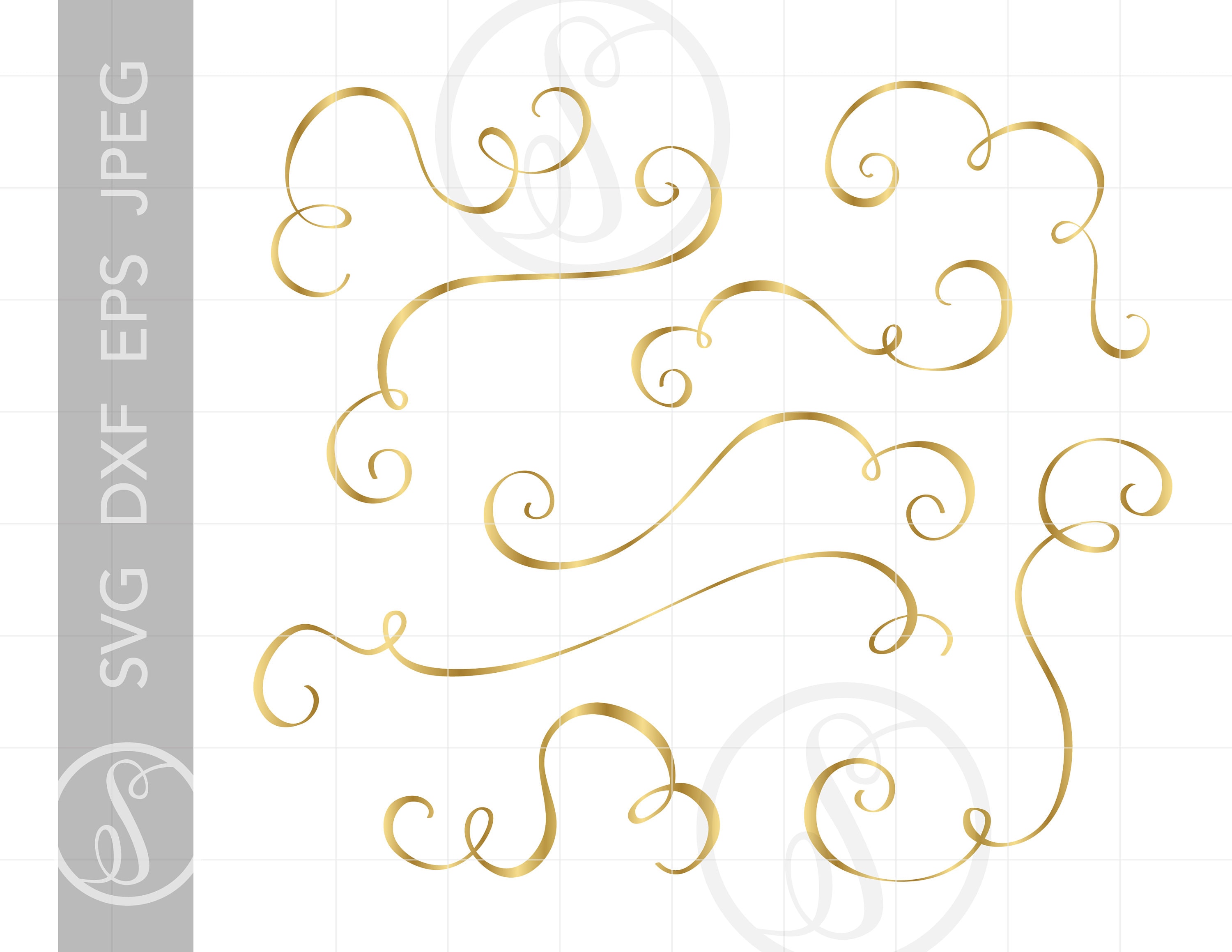 Gold Doodles Svg Cut Files Clipart Downloads Doodle - Etsy