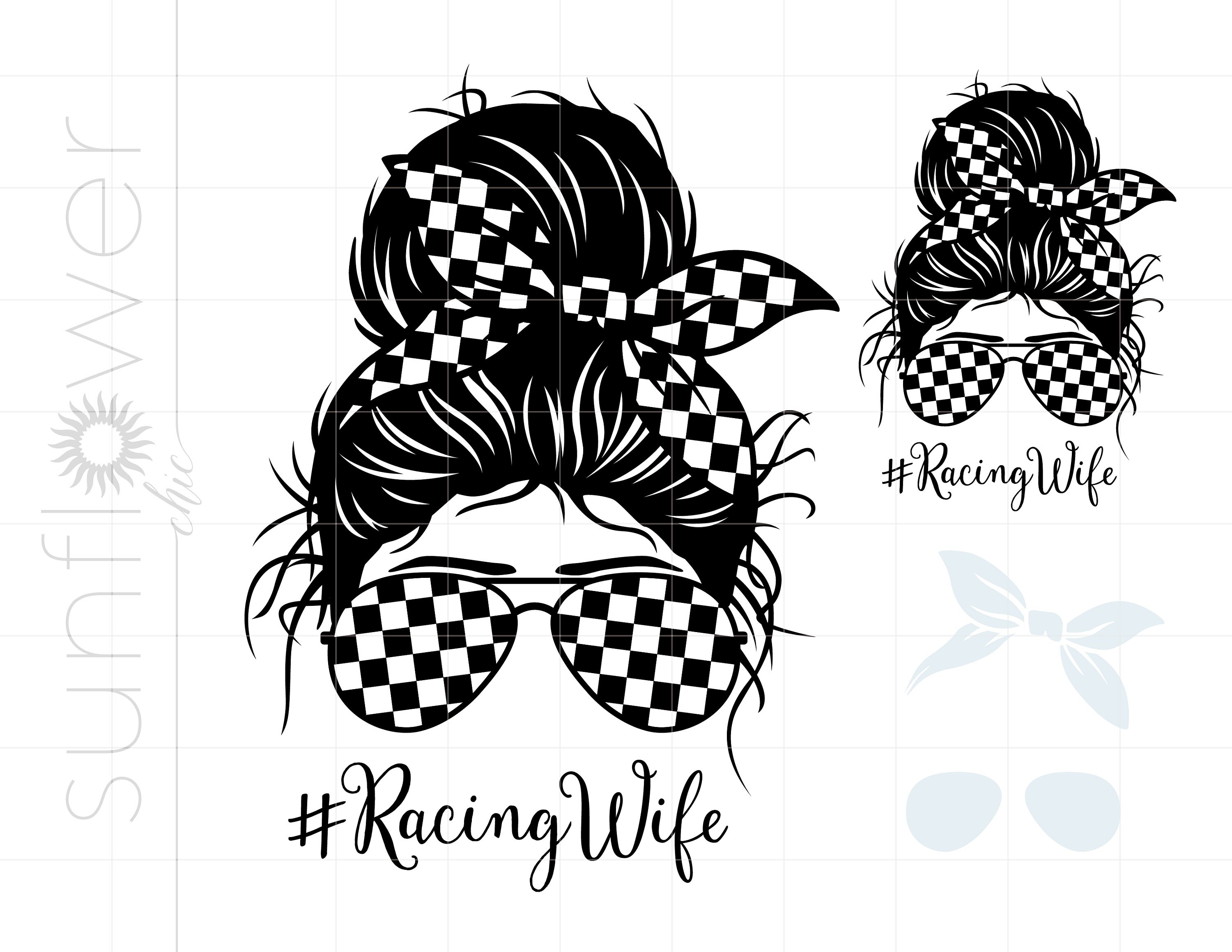 Racing Wife Svg | Racing Messy Bun Svg Cut Files | Nascar Racing Wife ...