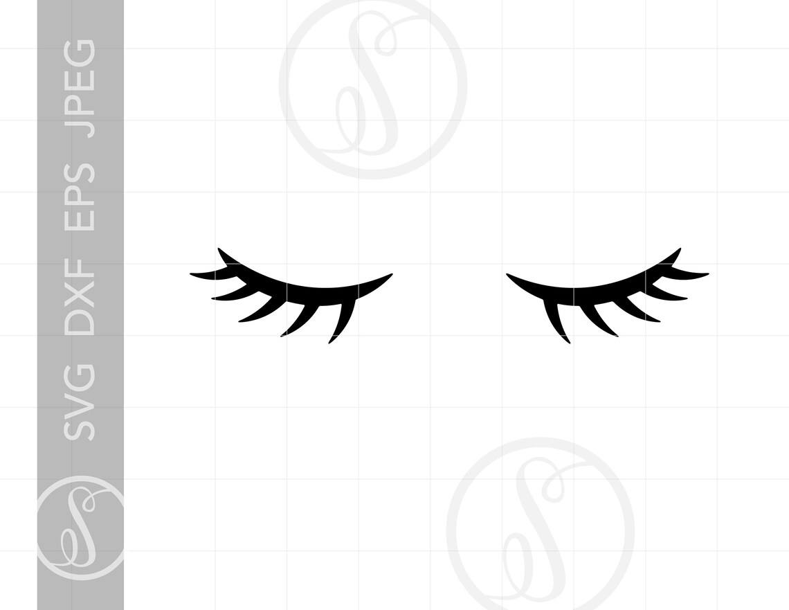 Eyelashes SVG Eyelashes Clipart Download Eyelashes | Etsy