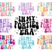 In My Forties Era Svg Bundle, Groovy Letters 40th Birthday Svg Png Dxf ...