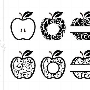 Apple Svg | Apple Monogram Svg Cut Files | Apple Name Frame Cricut ...