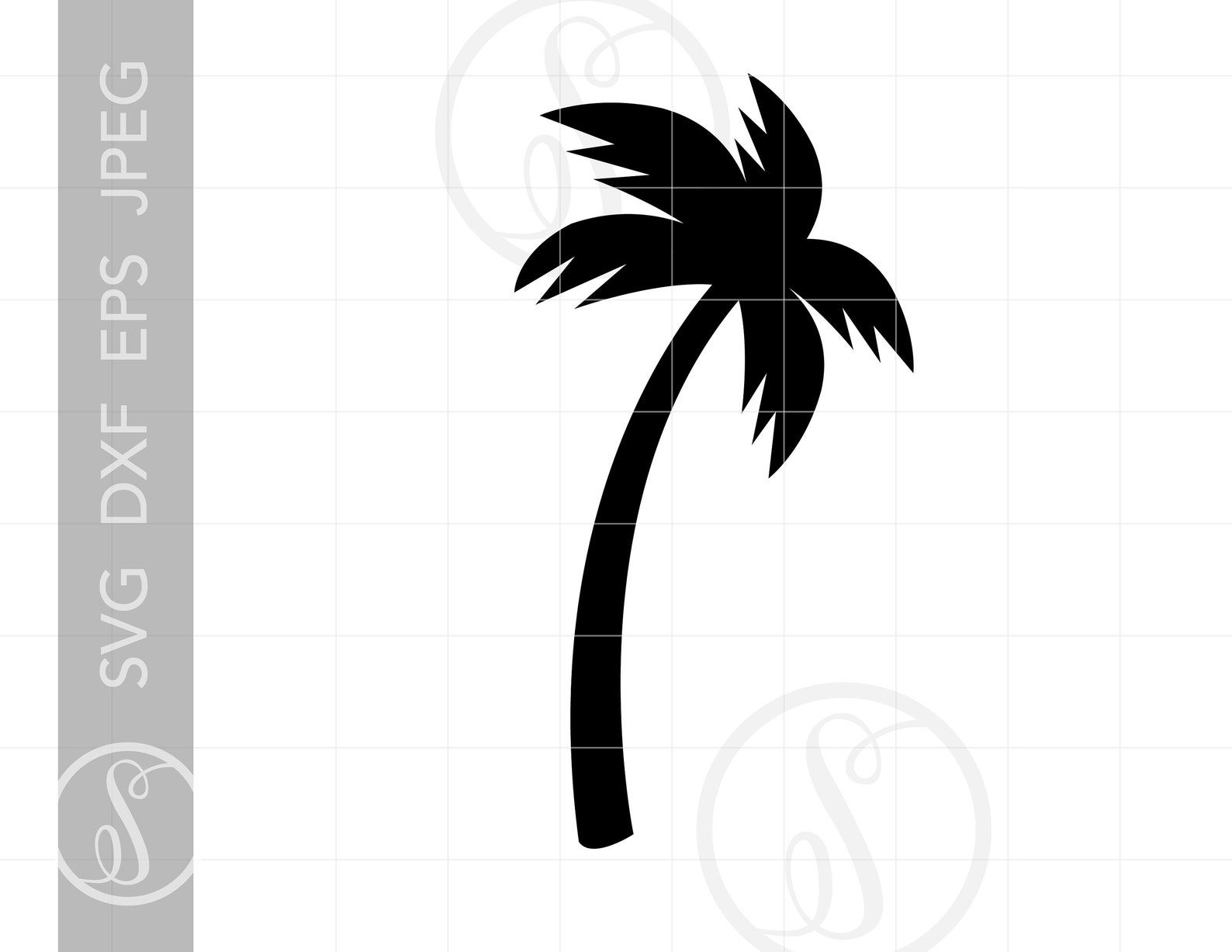 Palm Tree SVG Palm Tree Clipart Palm Tree Cut File for | Etsy