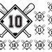 Baseball Numbers 10-19 SVG | Baseball Diamond SVG Cut File Cricut ...