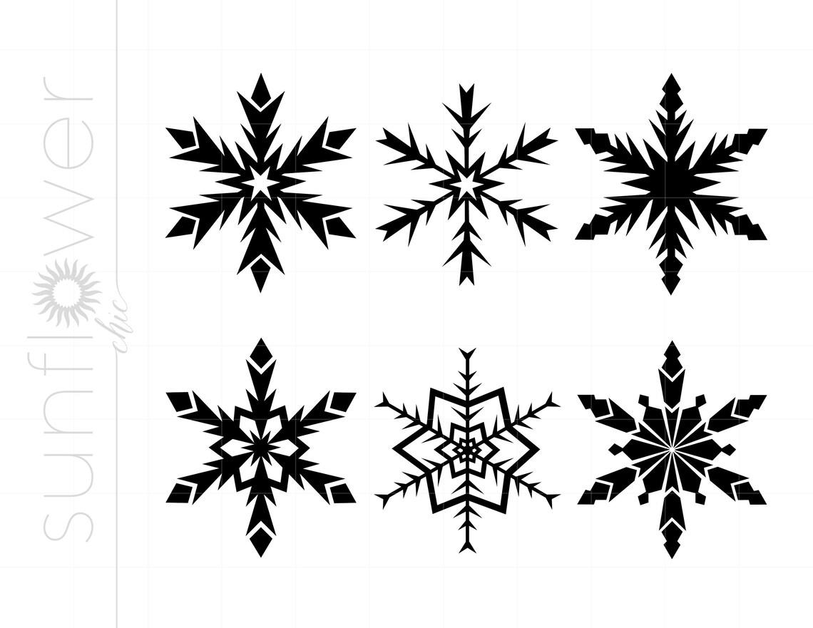 Snowflakes Svg Cut Files | Snowflakes SVG Downloads | Snowflake SVG ...