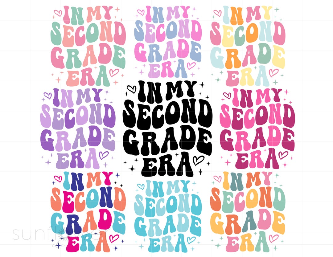 In My Second Grade Era SVG Bundle, Groovy Letters 2nd Grade Svg ...