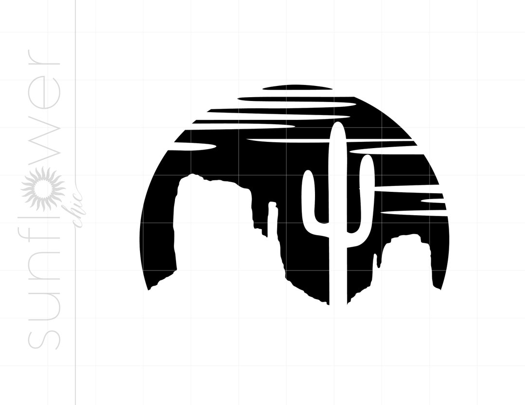 Desert Sunset SVG | Monument Valley Svg | Arizona Desert Southwest Svg ...