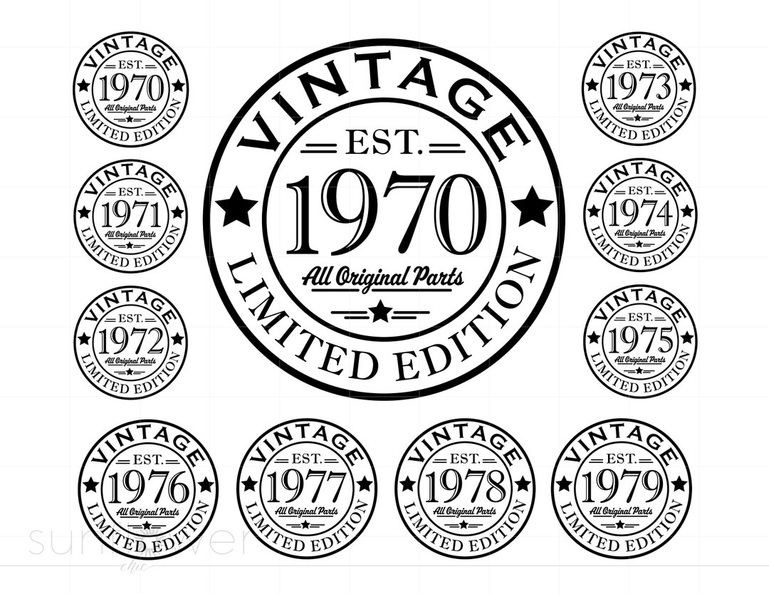 Vintage 1970's SVG Bundle, 1970-79 SVG Downloads, All Original Parts ...