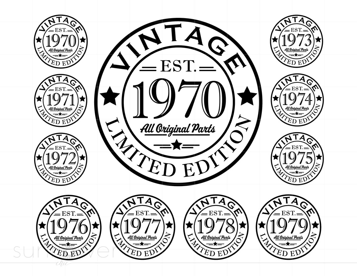 Vintage 1970's SVG Bundle, 1970-79 SVG Downloads, All Original Parts ...