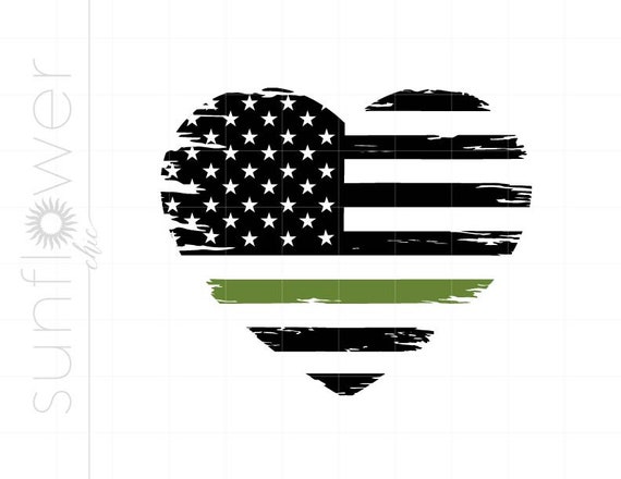 Military Svg Military Flag Heart Svg Cut Files Distressed - Etsy
