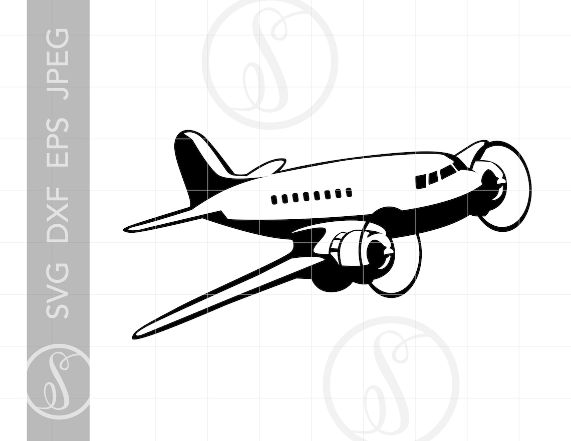Airplane SVG Airplane Clipart Airplane Cut File for Cricut - Etsy