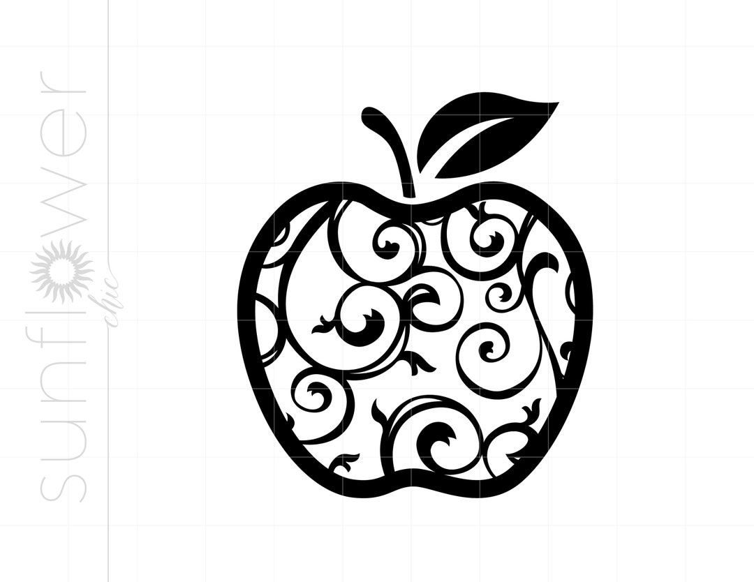 Apple Svg | Apple Svg Cut Files | Apple Cricut Silhouette Svg | Apple ...