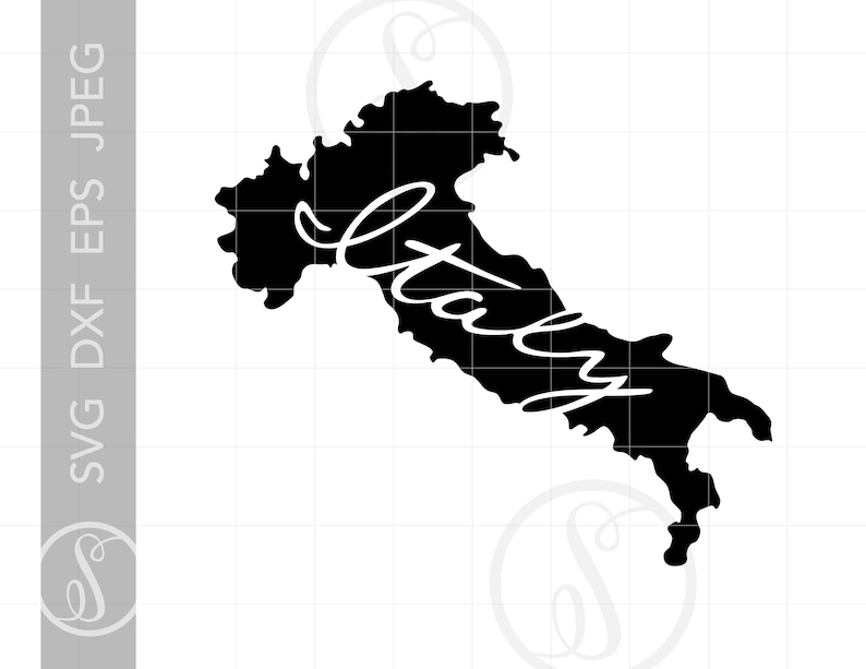 ITALY Svg Cut File Clipart Downloads Italy Script Svg Dxf - Etsy