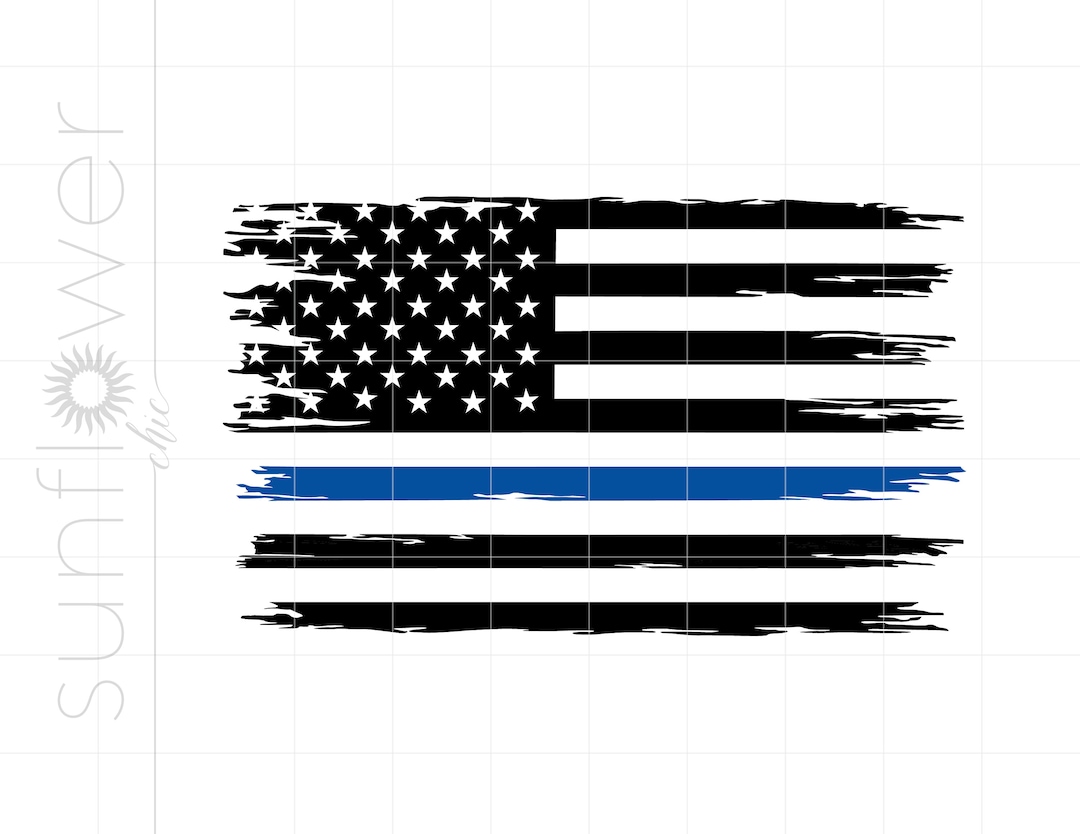 Police Flag Svg, Policeman Flag Svg Cut Files, Distressed Police ...