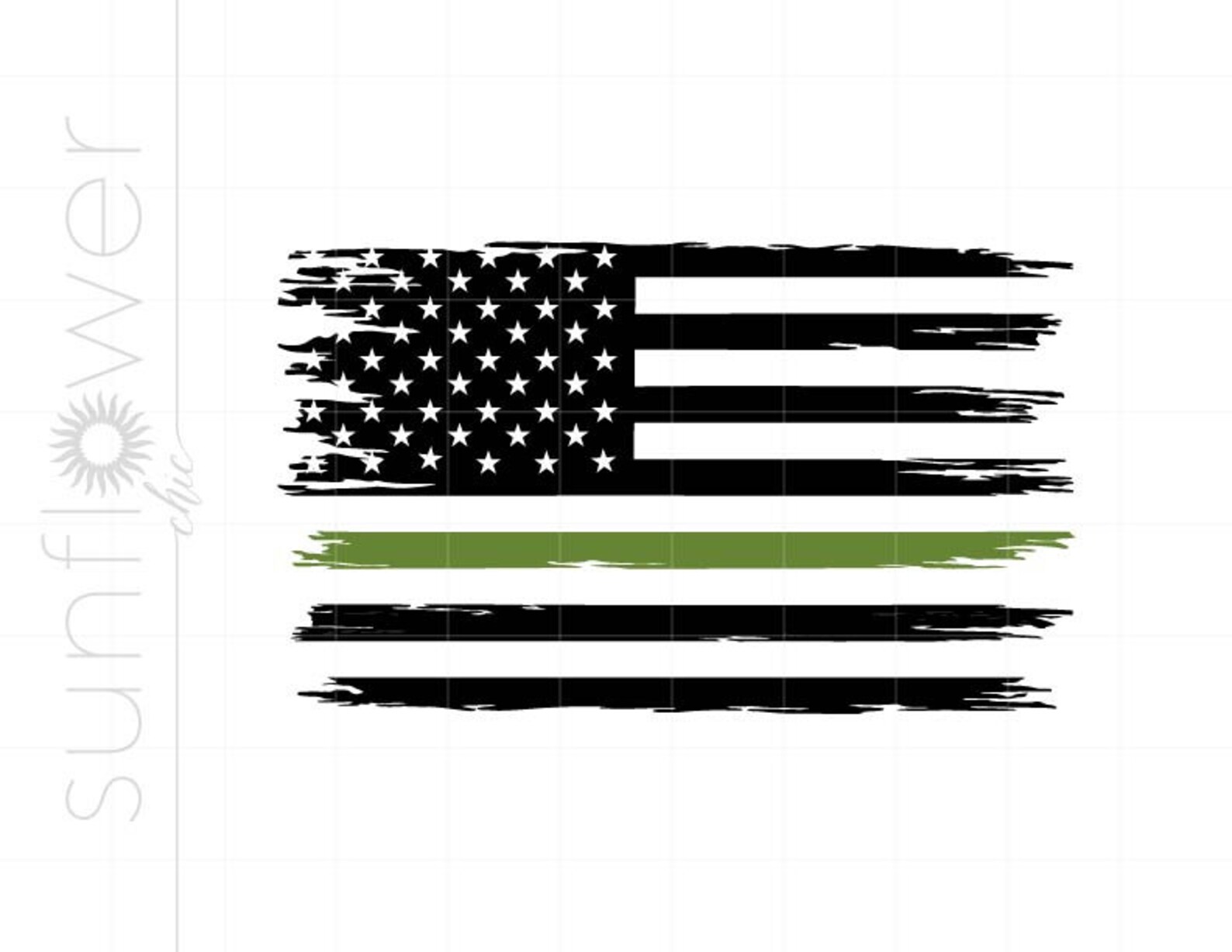 Green Line American Flag Svg Military Flag Svg Cut Files - Etsy