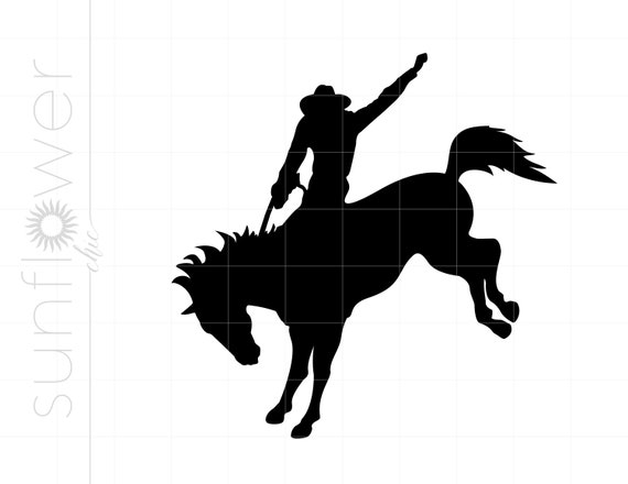 Cowboy Svg Rodeo Cowboy Svg Cut Files Cowboy on Horseback - Etsy UK