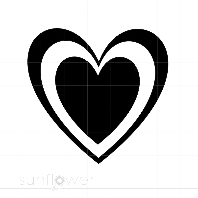 Double Heart Svg - Etsy