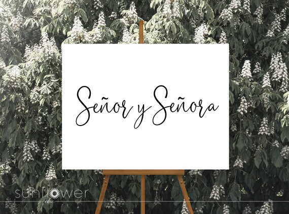 Señor Y Señora SVG Spanish Wedding Svg Minimalist Wedding - Etsy