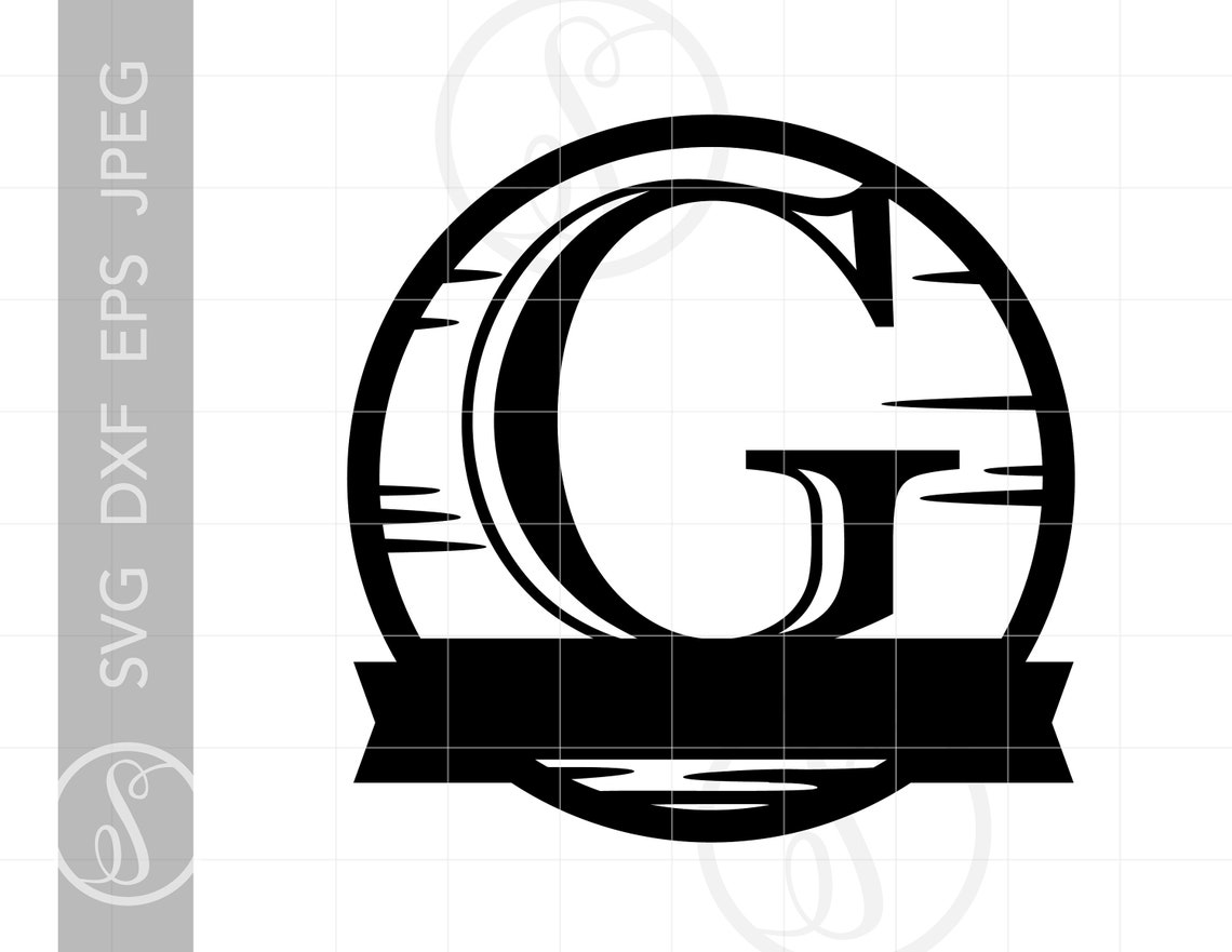 Letter G Monogram Template SVG Letter G Name Frame Template | Etsy