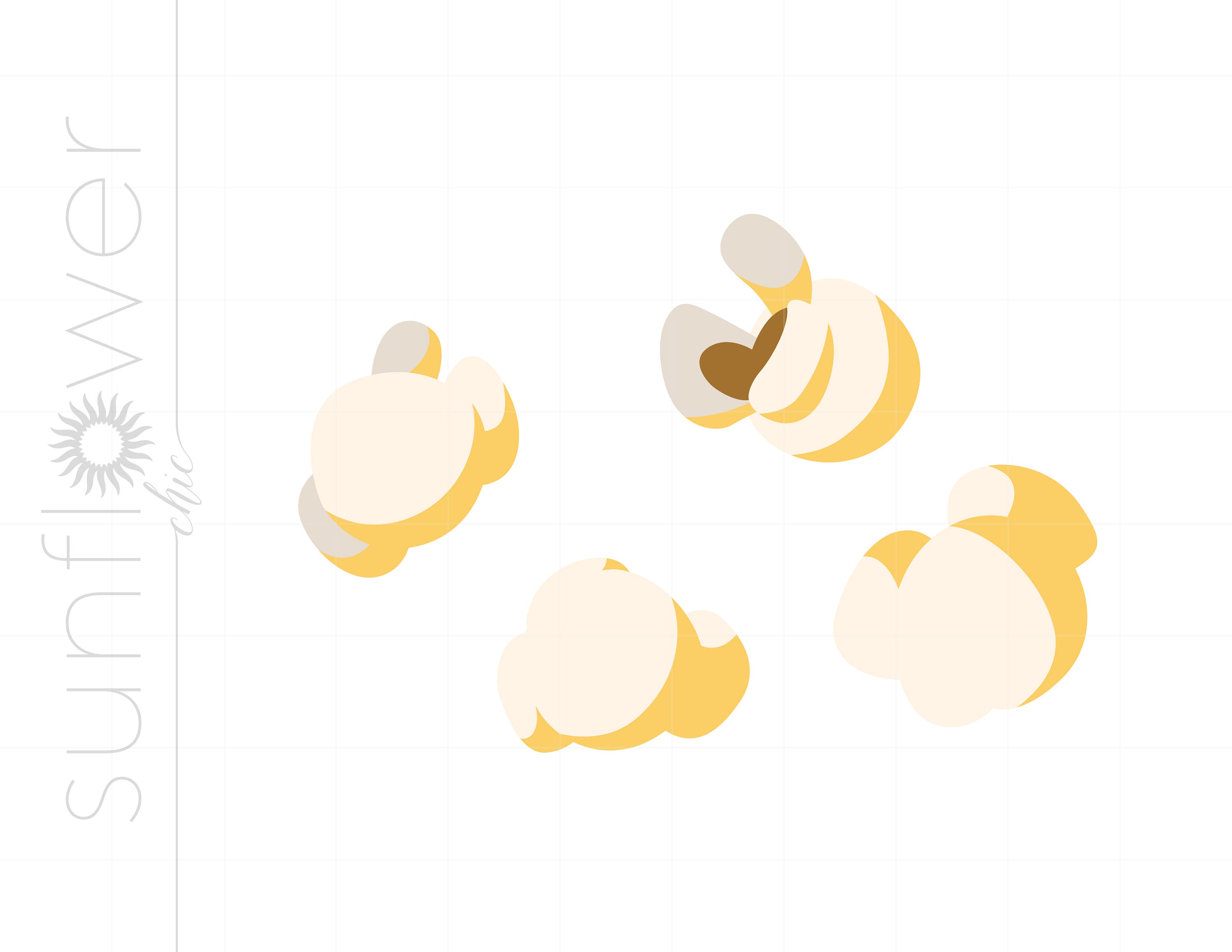 Yellow Popcorn Piece Clip Art