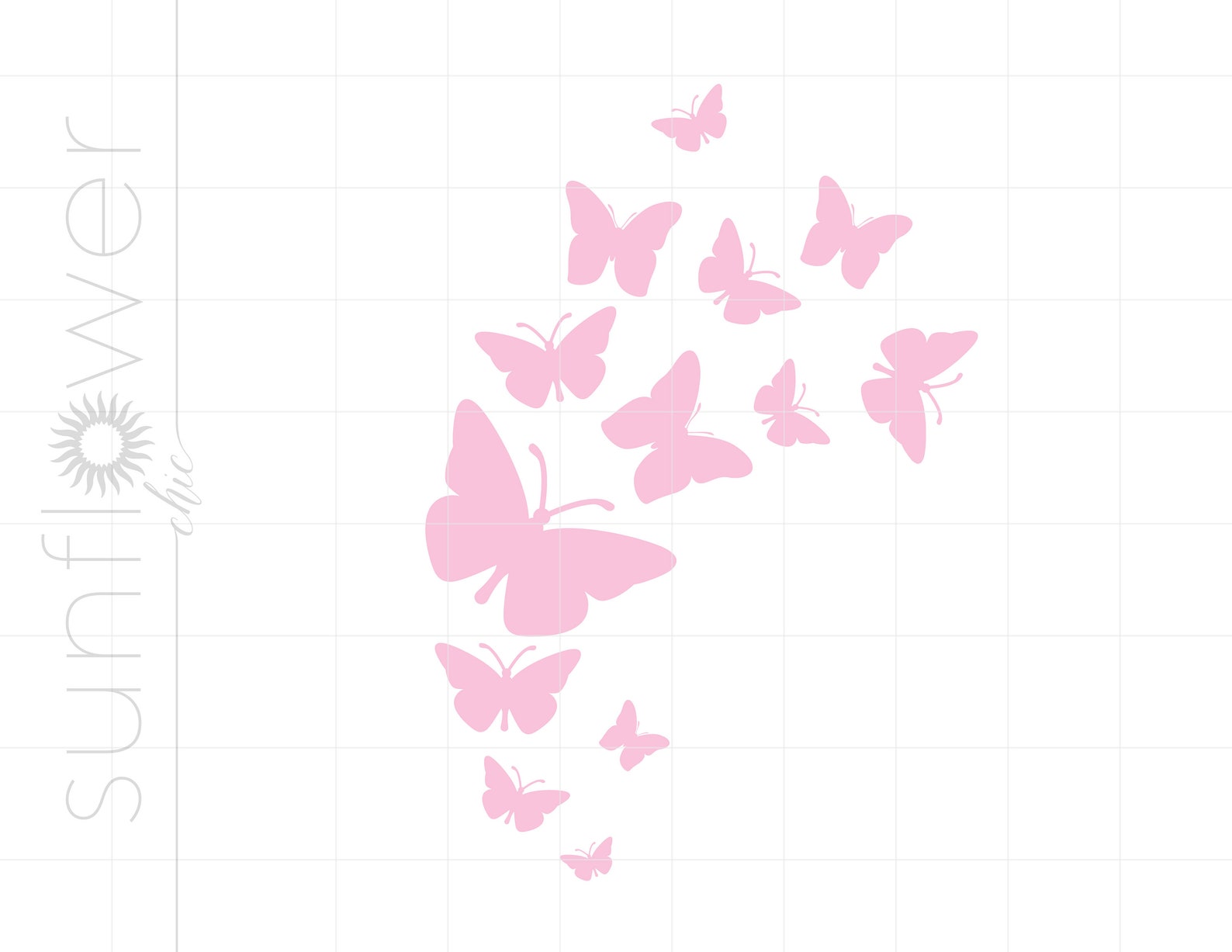 Pink Floating Butterflies SVG Clipart Floating Butterflies - Etsy