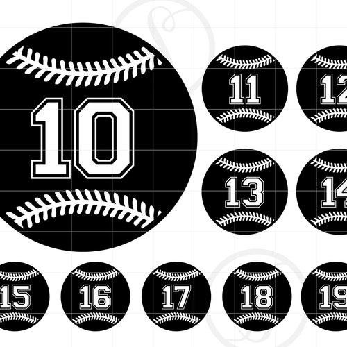 Baseball Numbers 20-29 SVG Baseball SVG Cut File Cricut - Etsy