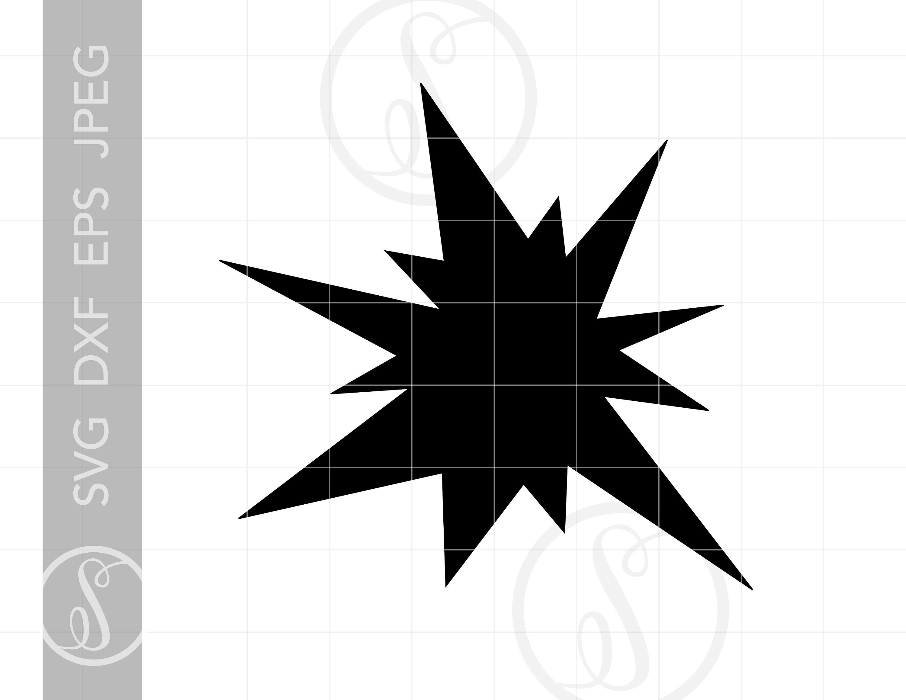 Superhero Burst SVG Burst Clipart Burst Cut File for | Etsy UK