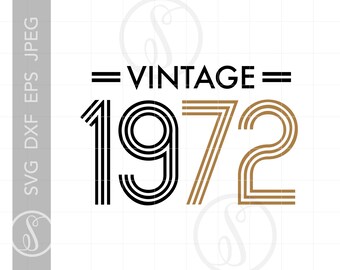 1972 Birthday Vector - Etsy