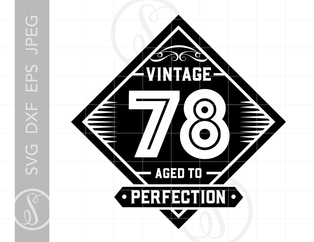Vintage 78 SVG Clipart | Vintage 78 Cut File for Cricut | Vintage 78 ...