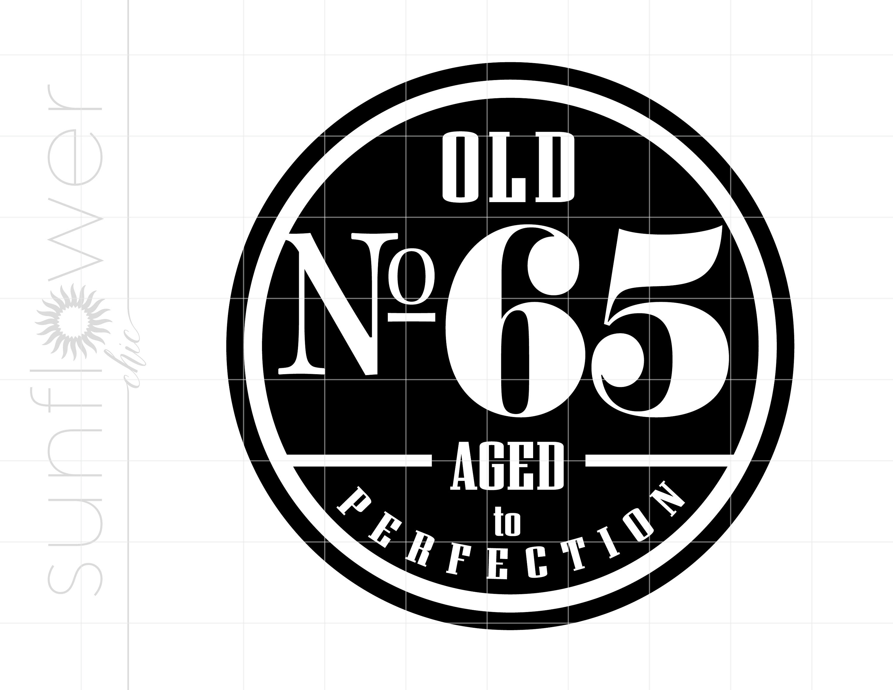 Old Number 65 SVG Clipart | 65th Cut File for Cricut | Old No. 65 Aged ...
