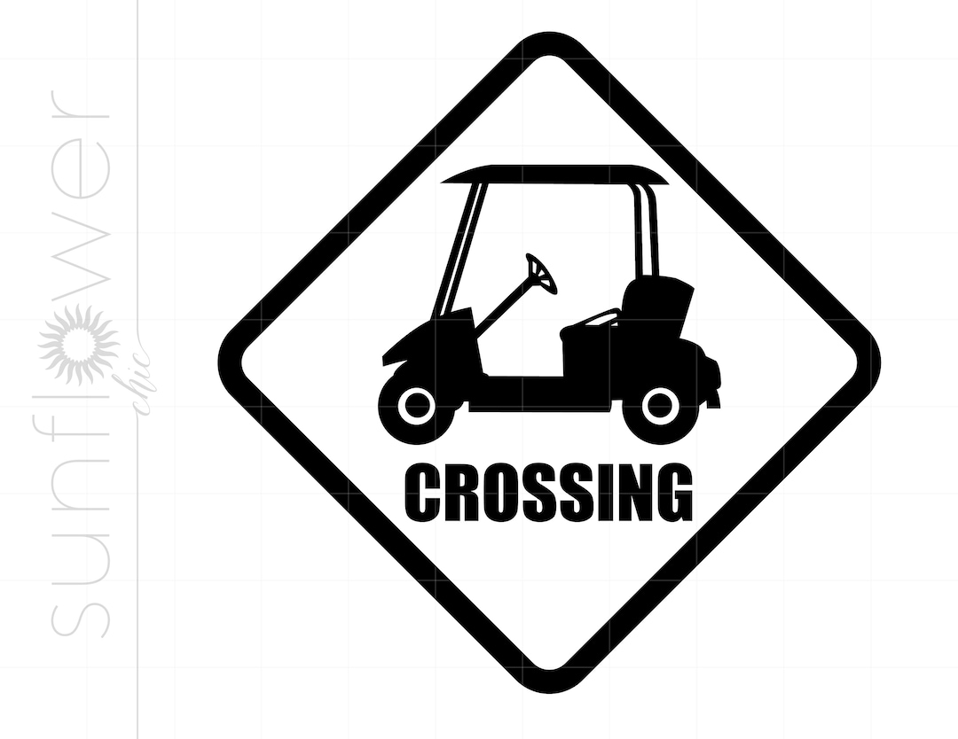 Golf Cart Crossing SVG | Golf Cart Crossing Cut File Download | Golf ...