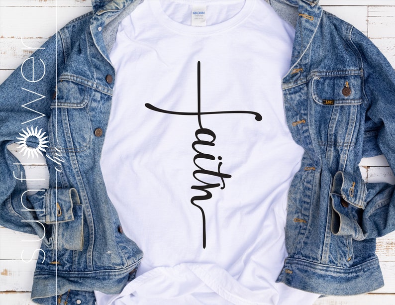 FAITH CROSS Script Svg Cut Files Clipart Downloads Faith Svg - Etsy