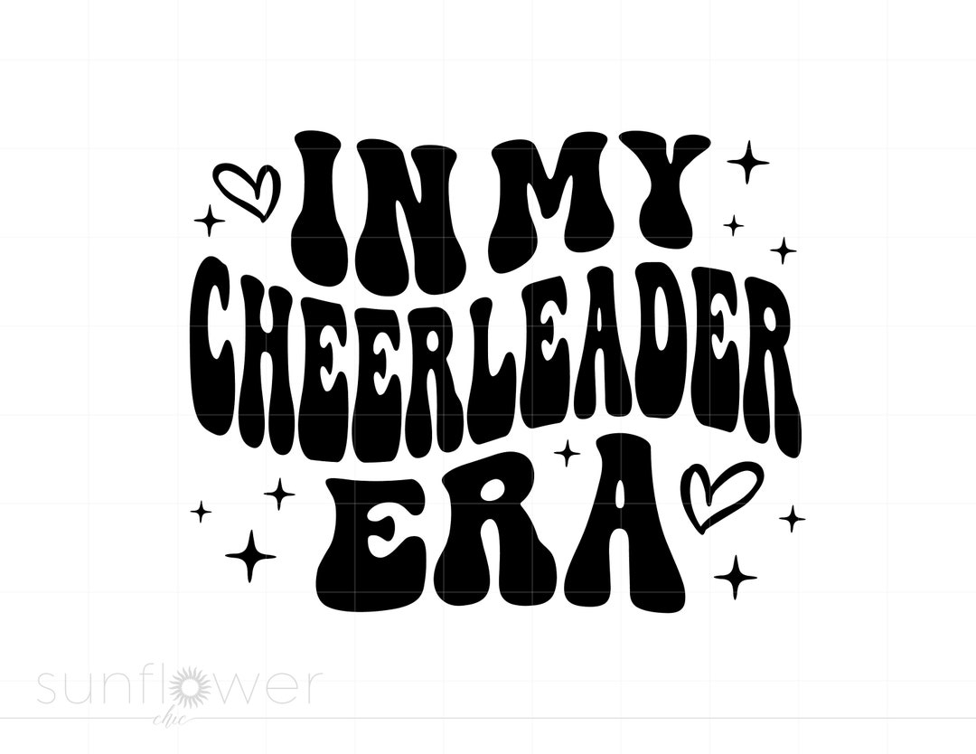In My Cheerleader Era Svg Wavy Text Cheer Shirt Svg Cheerleading Svg