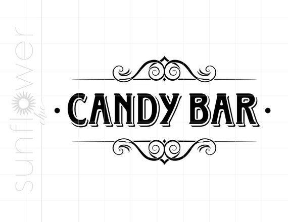 Classic CANDY BAR Sign Art Svg Dxf Pdf Png Jpg Candy Bar | Etsy