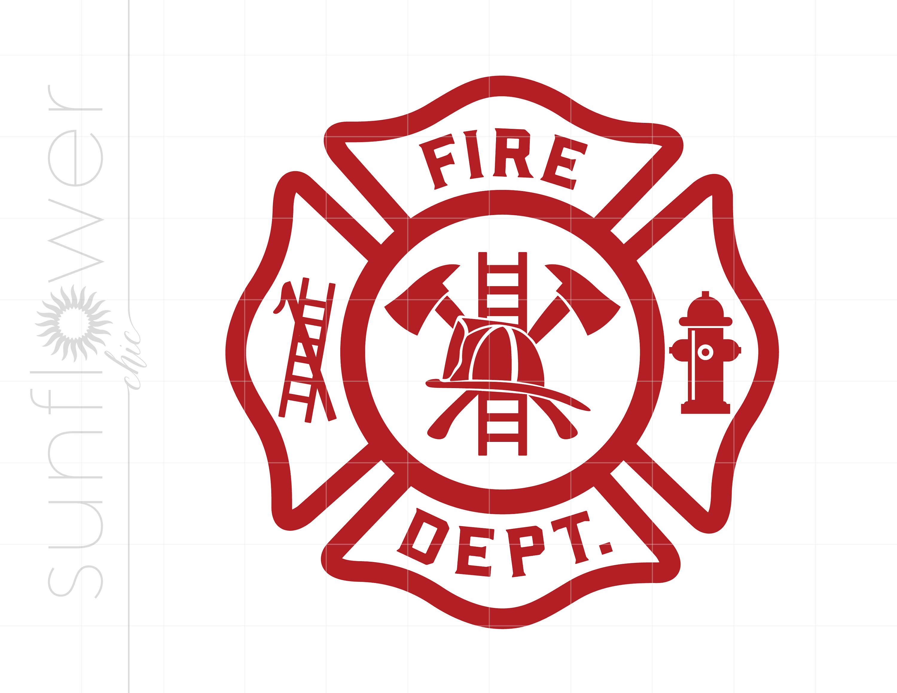 Fire Dept SVG Download Red Firefighter Emblem Clipart Fire - Etsy Australia