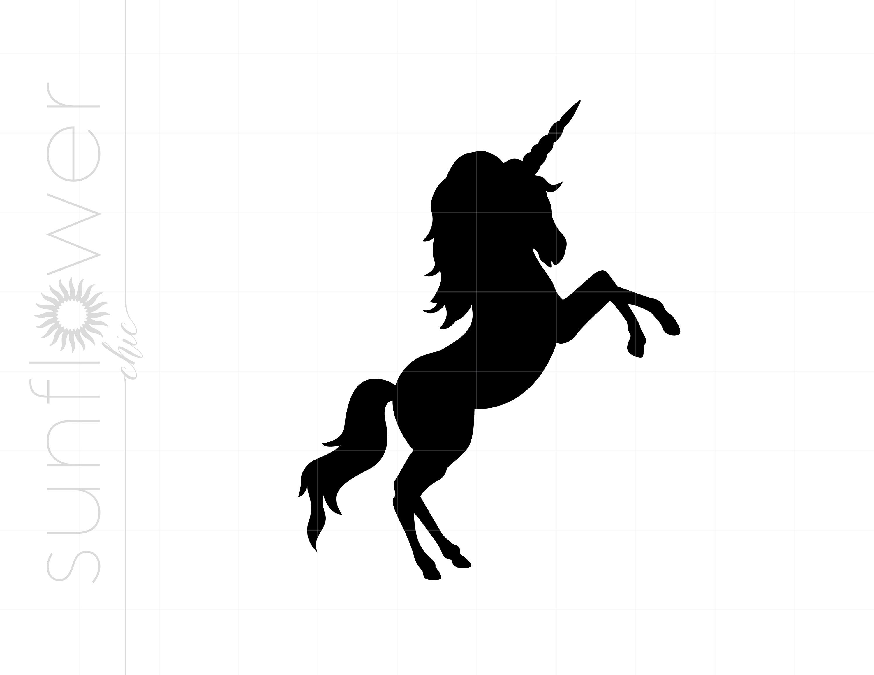 Unicornio SVG / Unicornio Clipart / Unicornio Silueta Cut File / Vector ...