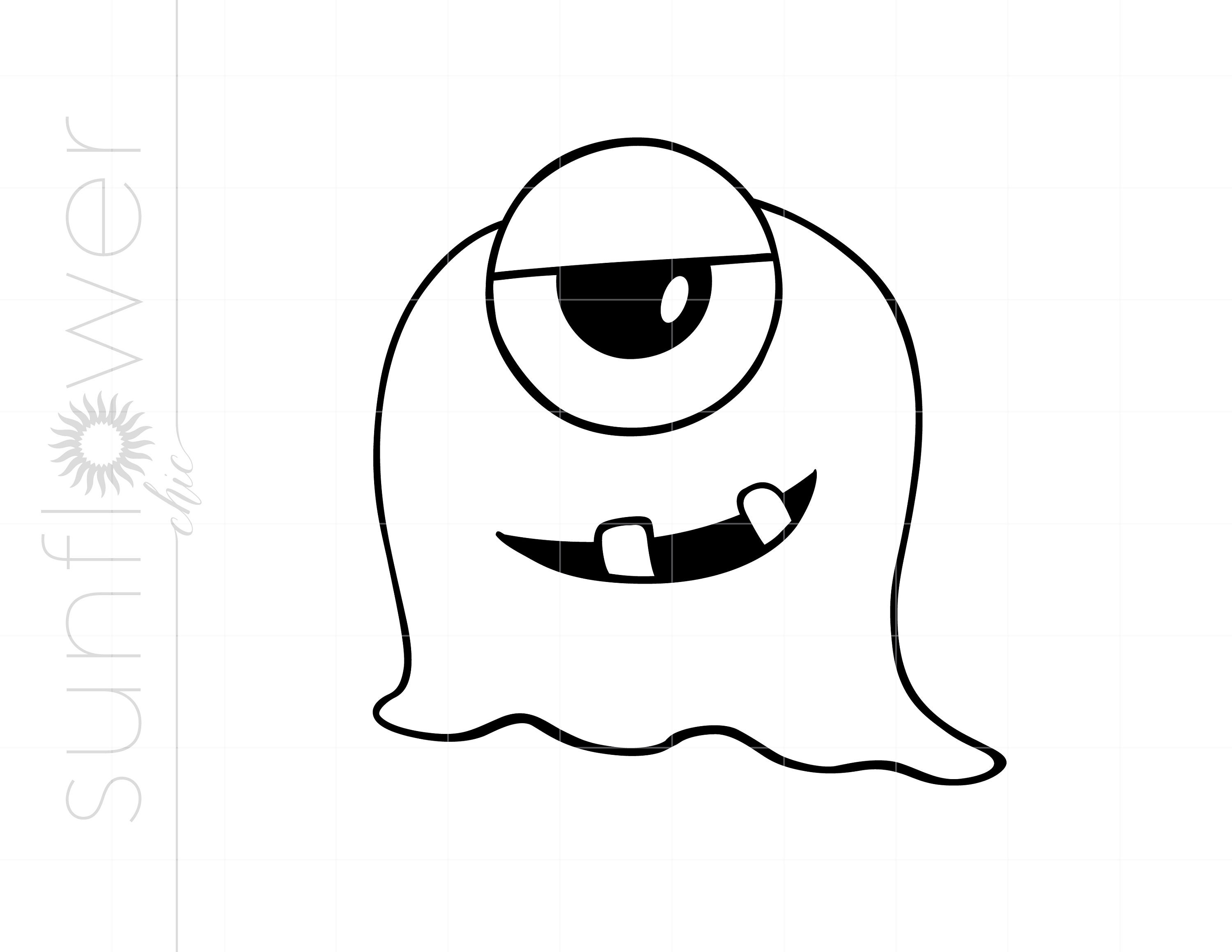 Cute Monster Outline Printable