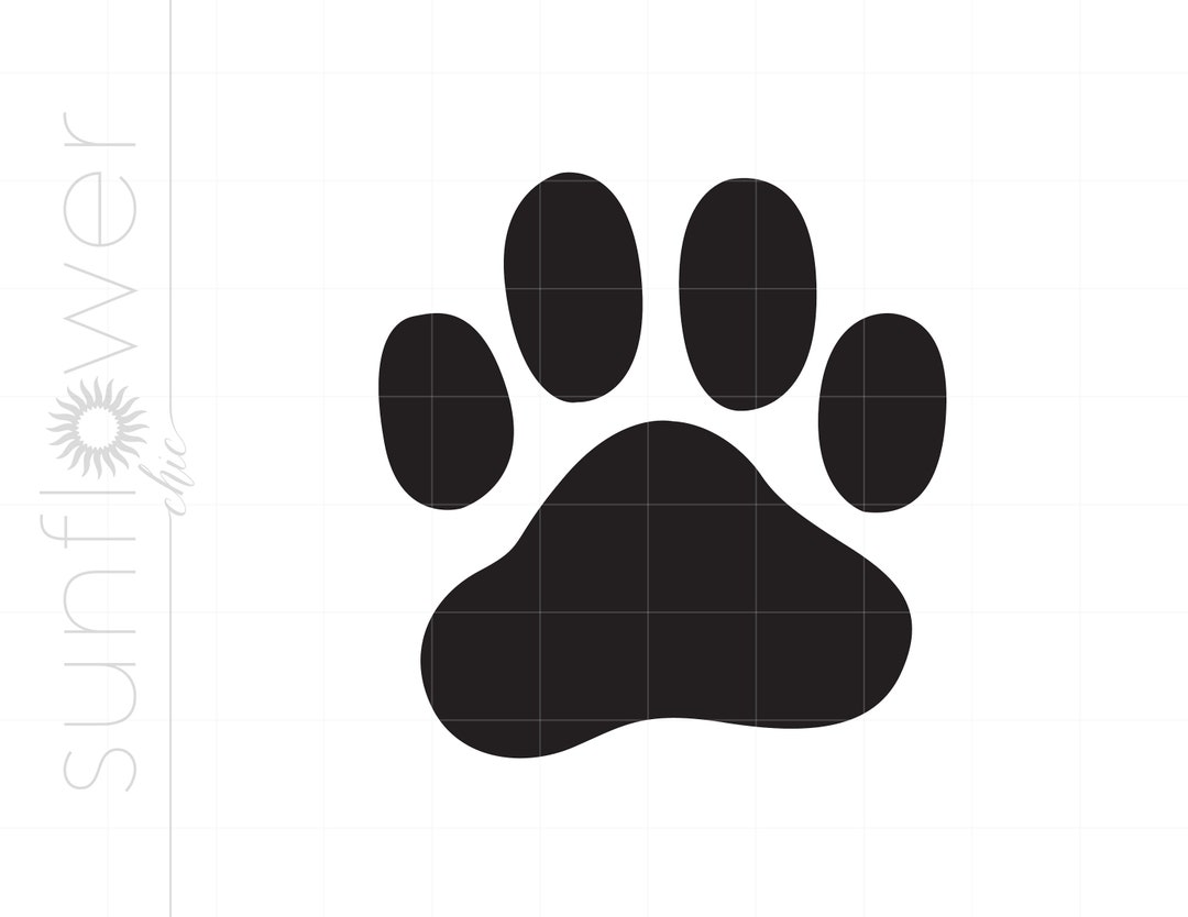 Paw Print SVG | Paw Print Clipart Download | Paw Print Silhouette Cut ...