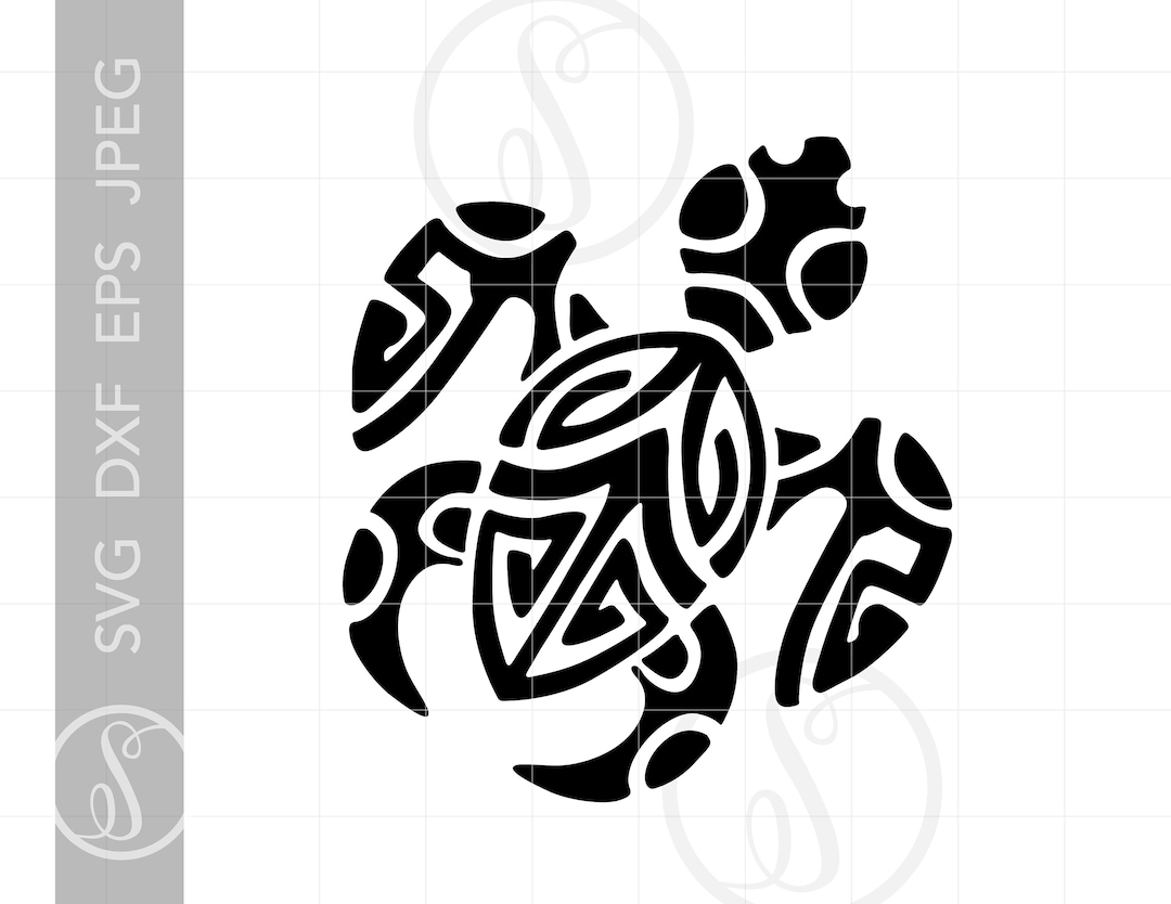 Turtle SVG | Polynesian Turtle Clipart | Turtle Cut File for Cricut ...