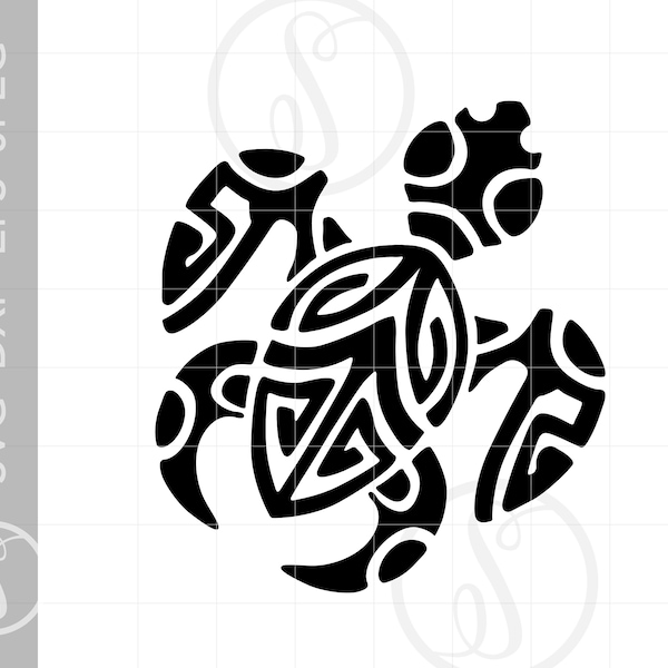Polynesian Turtle Svg - Etsy