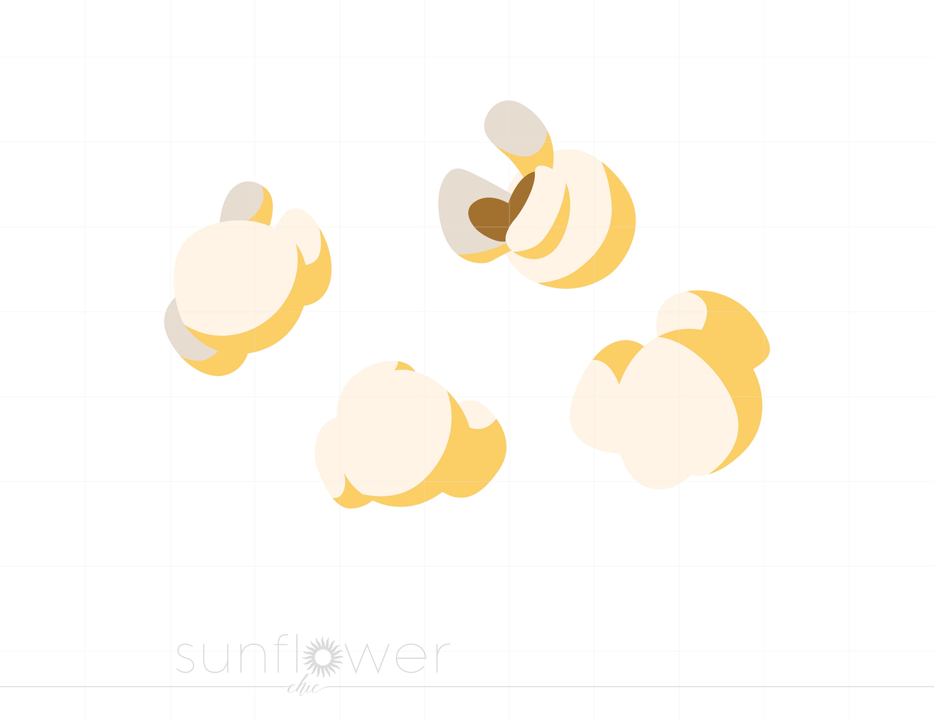 Popcorn Kernel Border Clipart