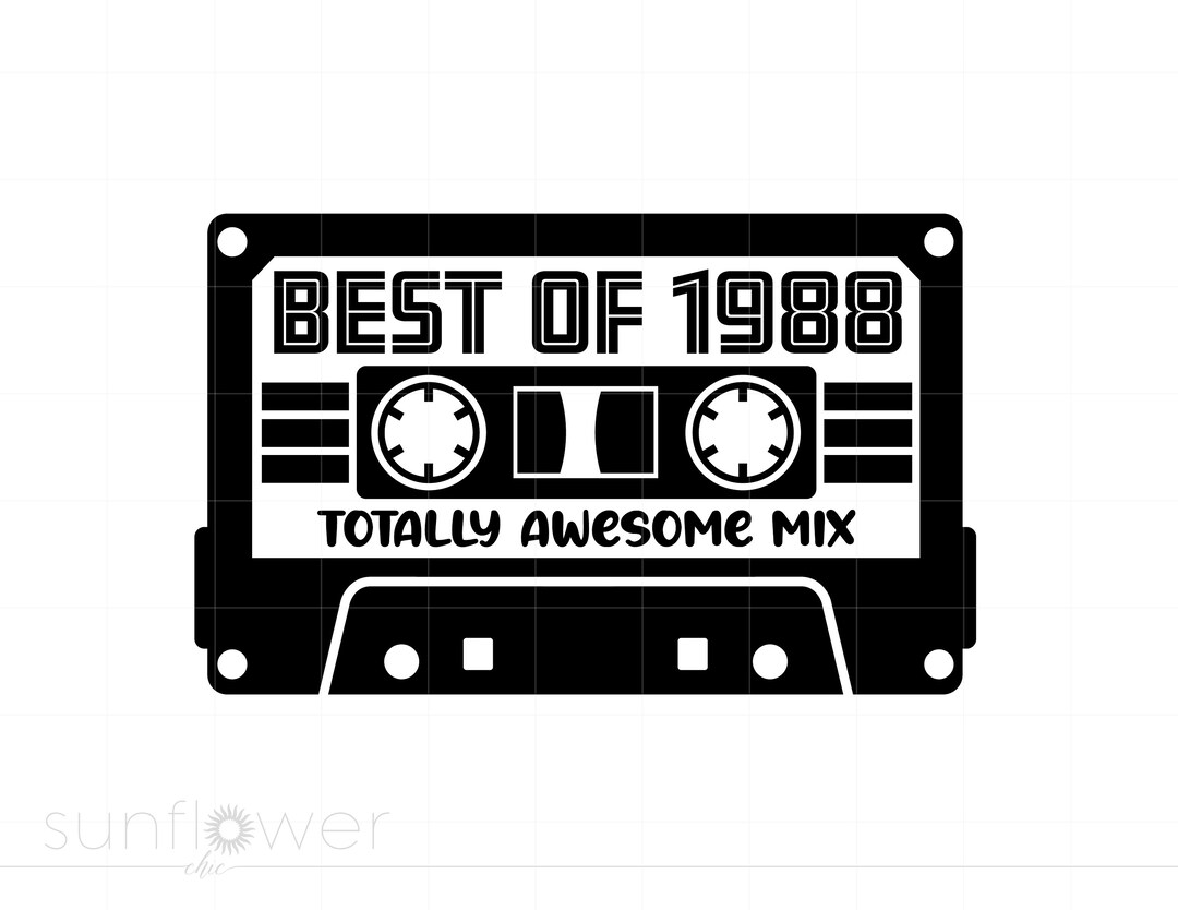 Best of 1988 Cassette Tape SVG Download, 1988 Birthday SVG, Vintage ...