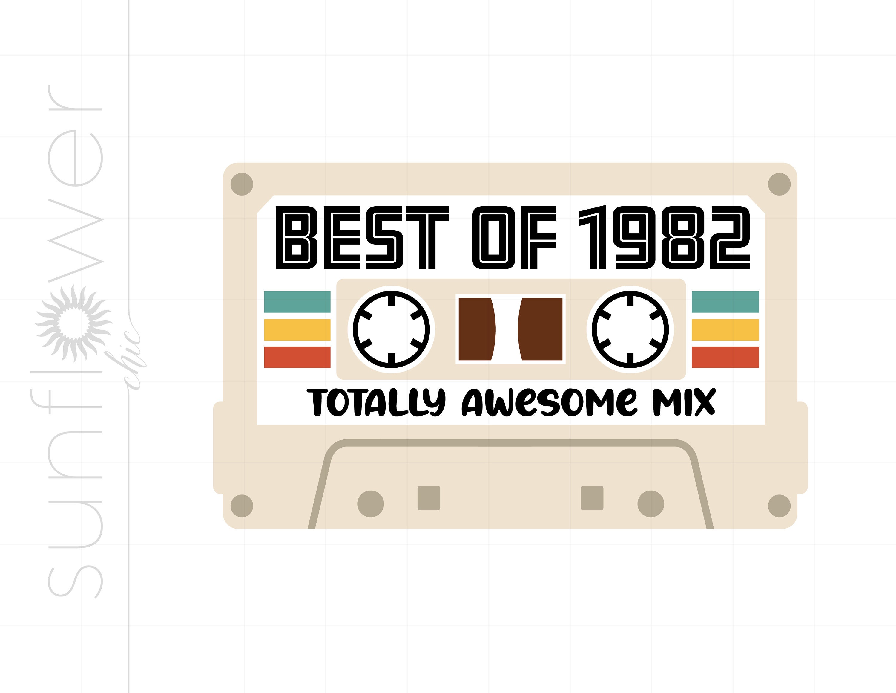 1982 Birthday SVG | Best of 1982 Cassette Tape SVG Download | Vintage ...