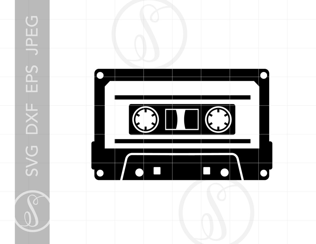 Cassette Tape SVG Clipart | Cassette Tape Silhouette Cut File ...