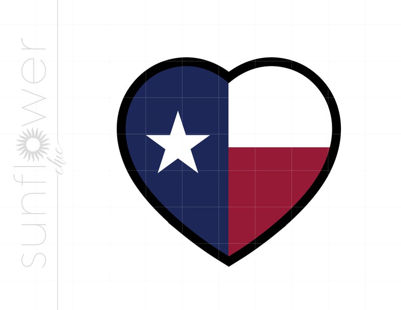Texas SVG Texas Flag Heart Clipart Texas Flag Heart Svg - Etsy
