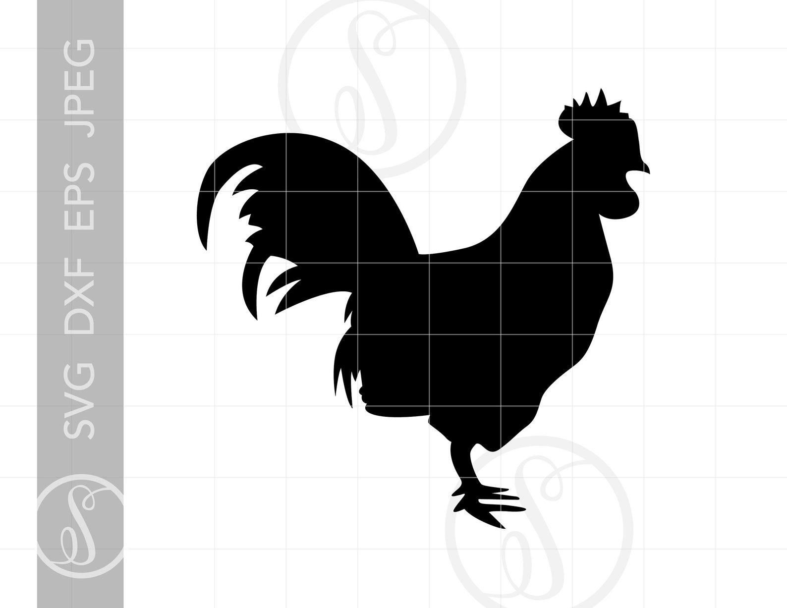 Rooster SVG Rooster Clipart Rooster Silhouette Cut File - Etsy