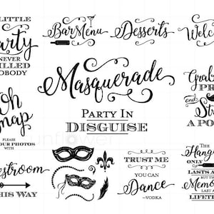 Masquerade SVG Bundle | Masquerade Party Sign Svg | Masquerade Party in ...