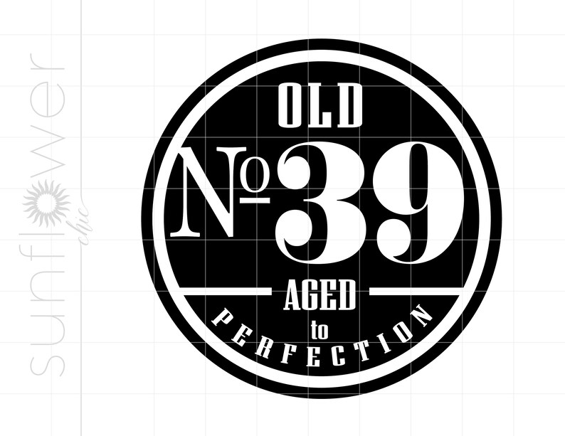 Old Number 39 SVG Clipart | 39th Cut File for Cricut | Old No. 39 Aged ...