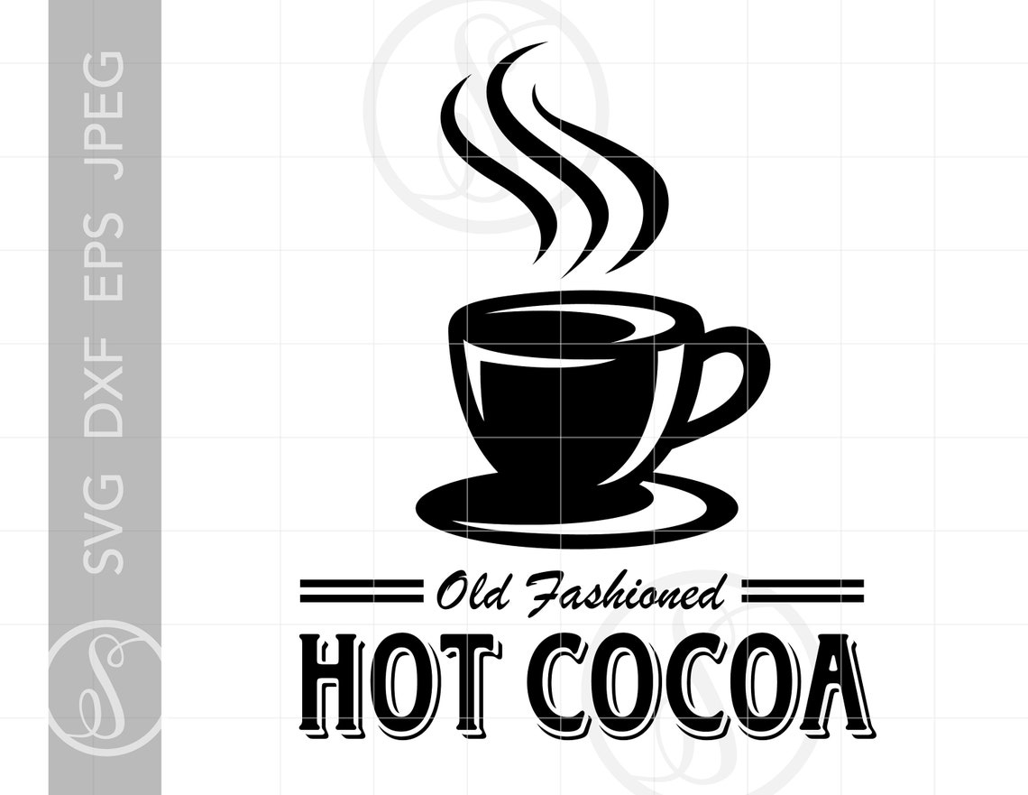Hot Cocoa SVG Hot Cocoa Clipart Hot Cocoa Silhouette Cut | Etsy