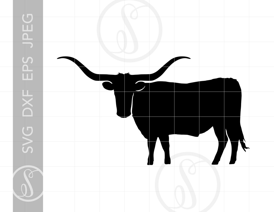 Longhorn SVG | Longhorn Clipart | Longhorn Silhouette Cut File | Full ...
