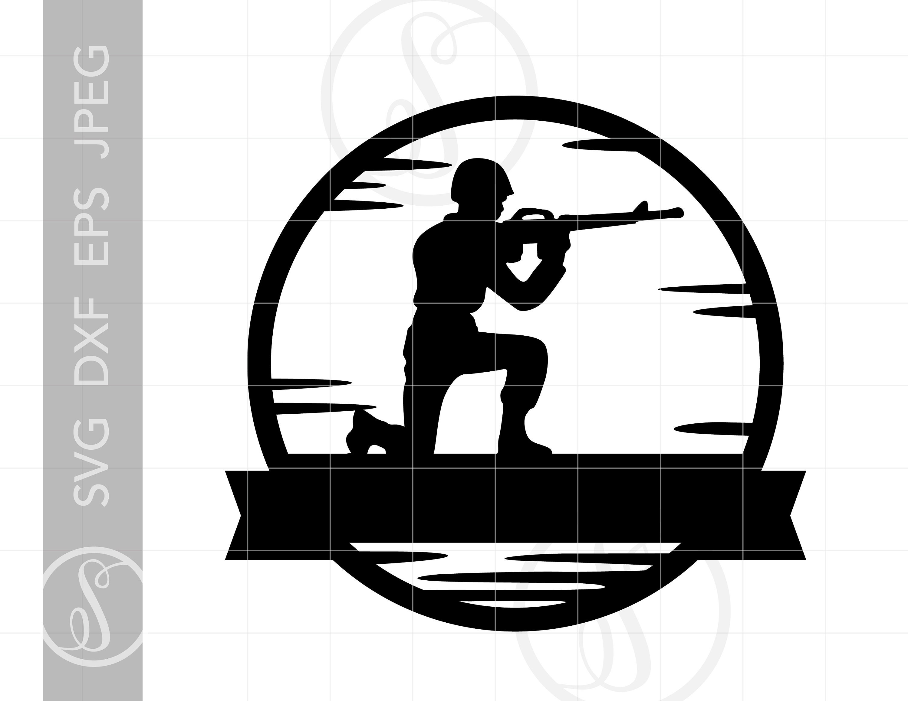 Military Army Man SVG Military Army Man Silhouette Download | Etsy
